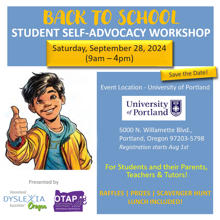 Student Self-Advocacy Workshop! - International Dyslexia Association ...